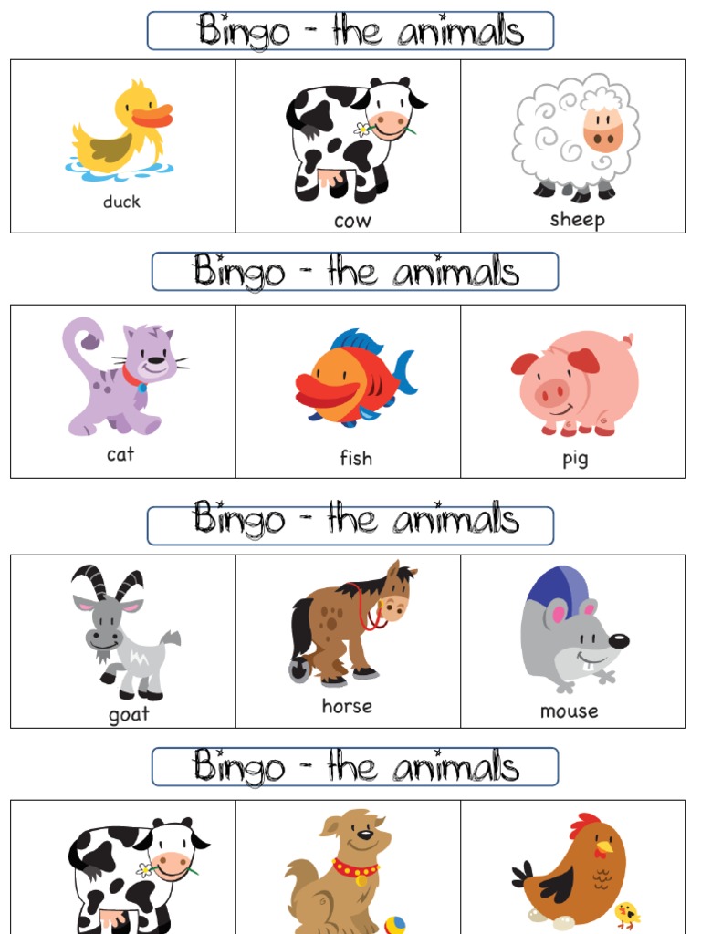 Bingo Des Animaux PDF | PDF