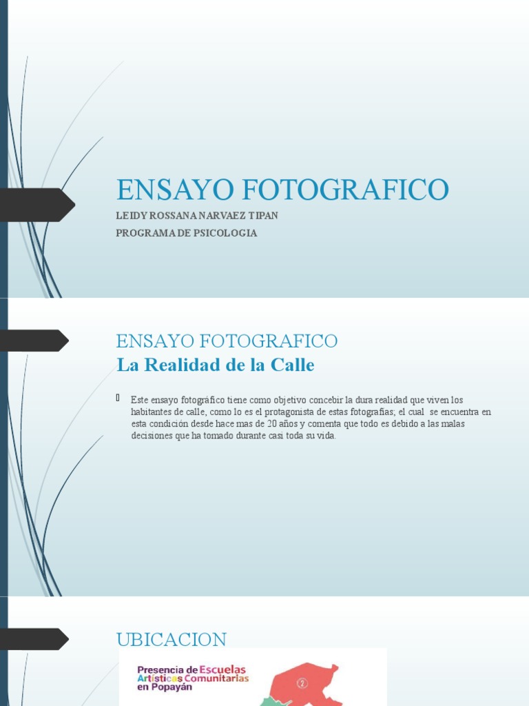 ENSAYO FOTOGRAFICO - Leidy Rossana Narvaez CMP | PDF