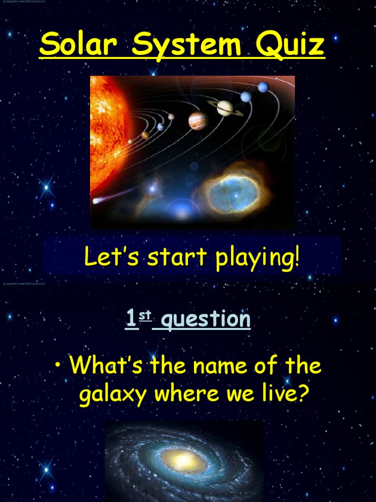 Solar System Quiz Answers | PDF | Solar System | Natural Satellite
