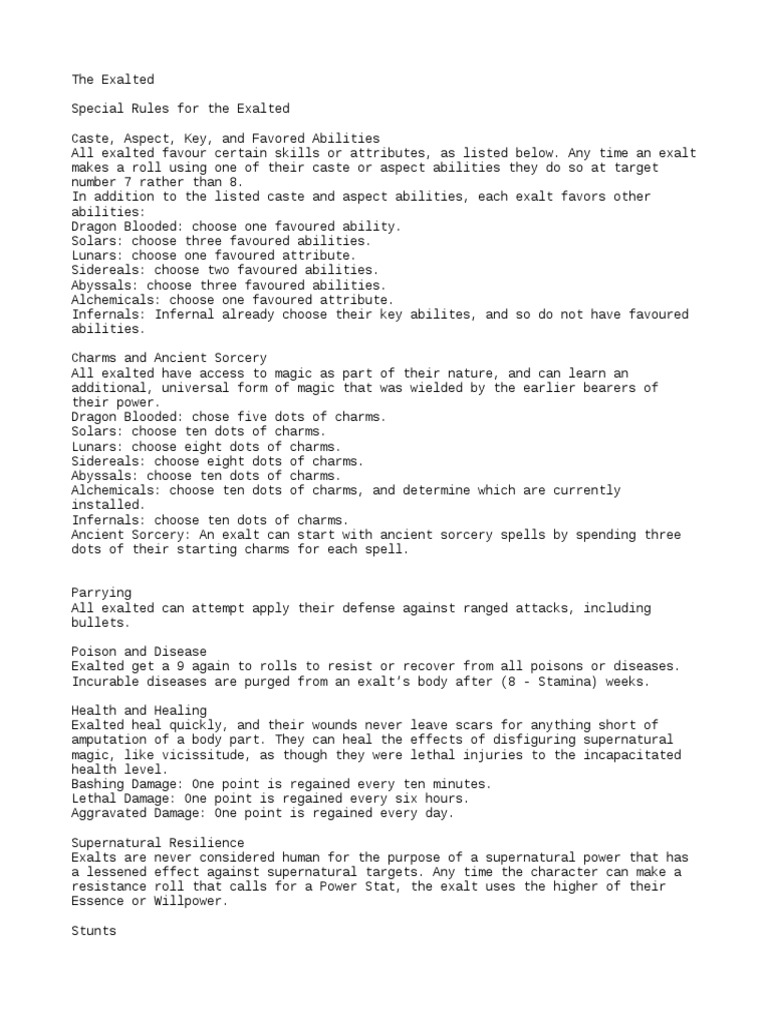 Abyssal Exalted Overview and Rules | PDF | Ghosts | Self Control