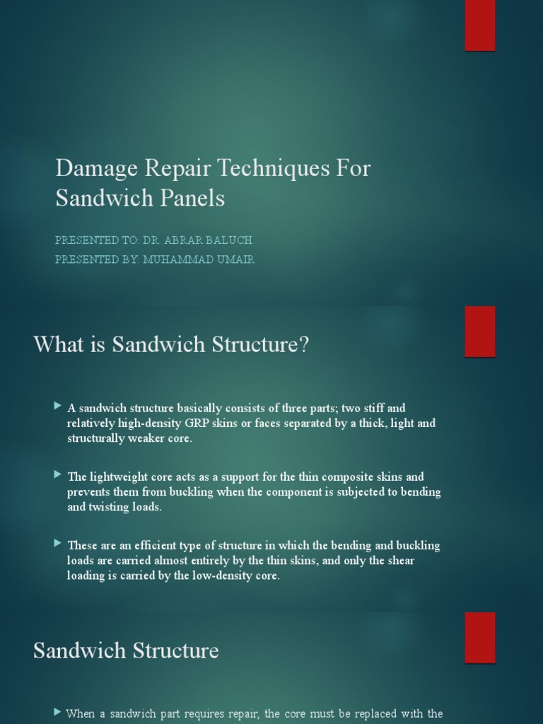 Repair Techniques for Sandwich Panels | PDF | Composite Material ...