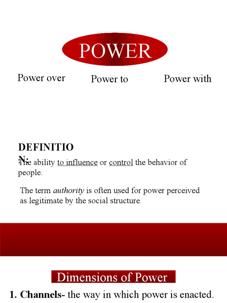 Power: Power Over Power To Power With | PDF | Power (Social And ...
