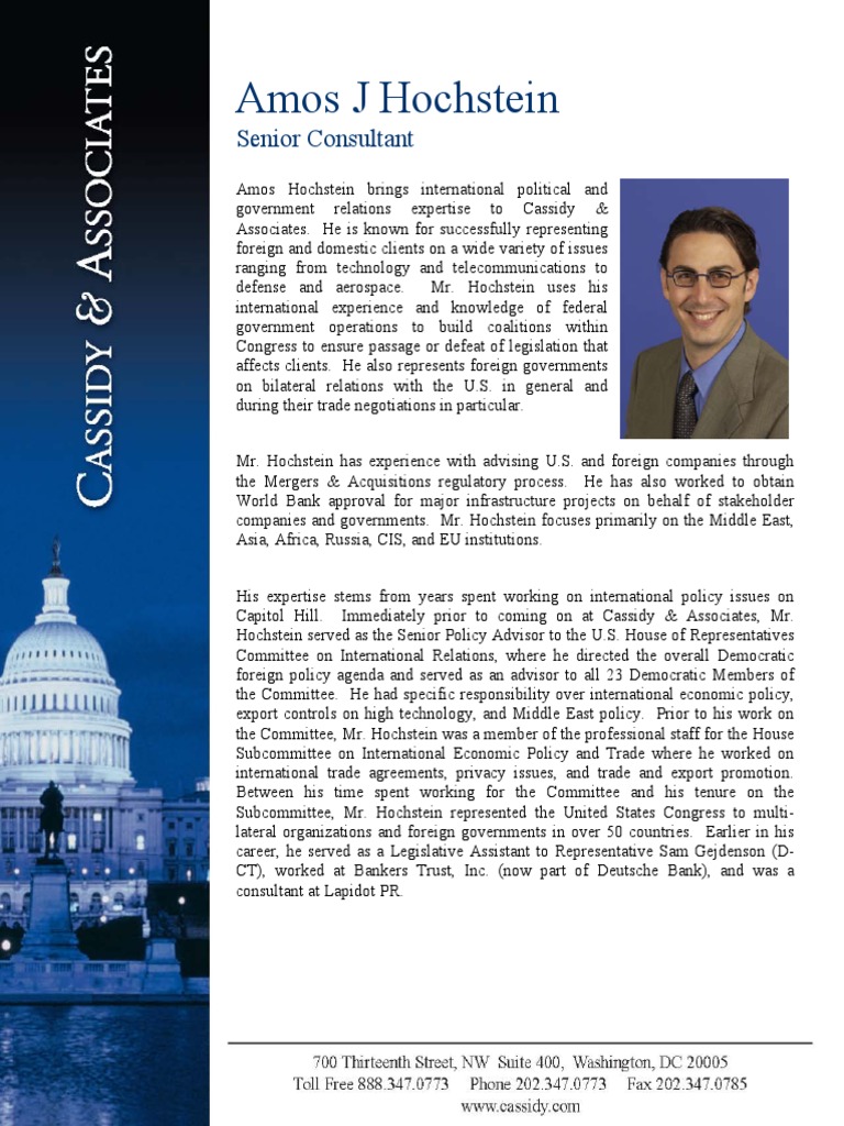 Cassidy Associates - Russian Tenex Nuclear Lobbying | PDF | United ...