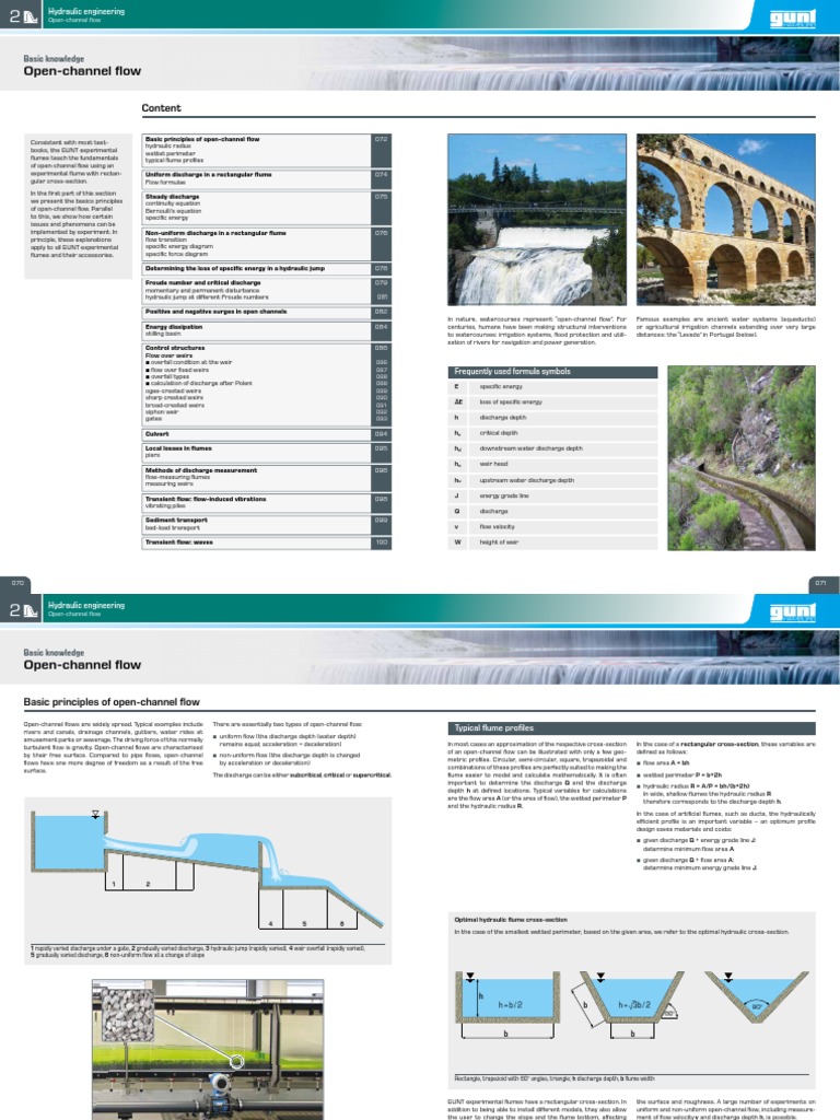 Open Channel Flows | PDF | Force | Discharge (Hydrology)