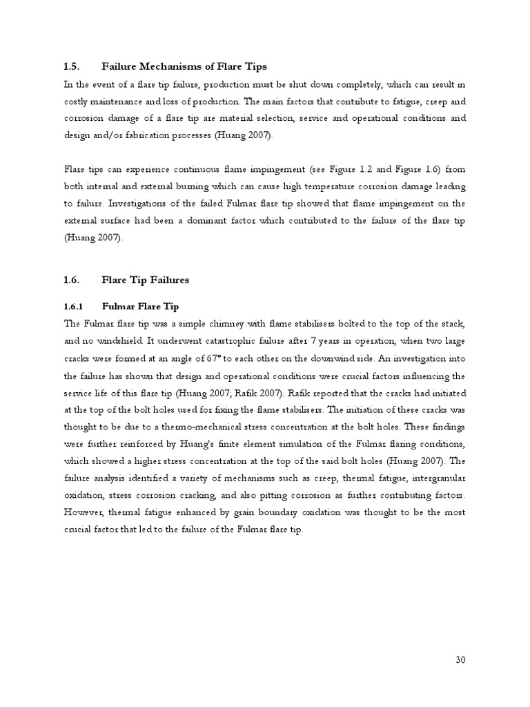 Flare Tip Failure Mechanisms and Analysis | PDF | Fatigue (Material ...