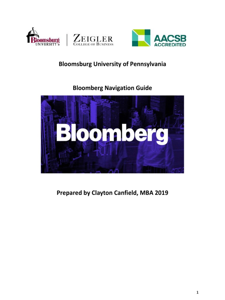 Bloomberg Navigation Guide for Equities, Fixed Income, News & Economics ...