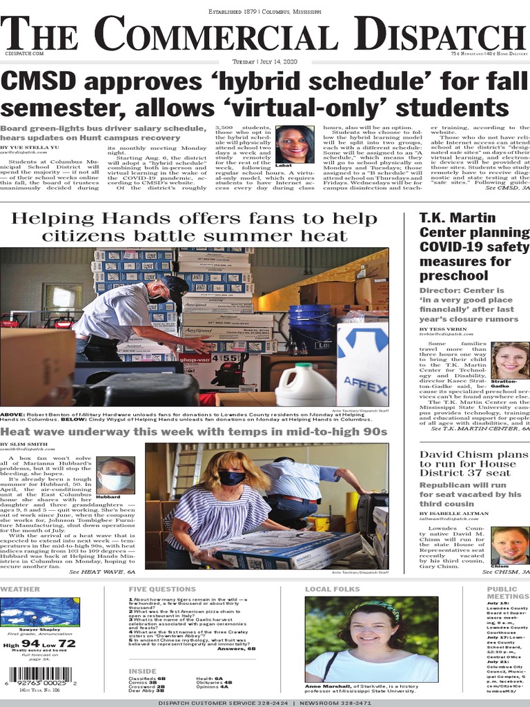 Commercial Dispatch Eedition 7-14-20 | PDF | Schools | Educational ...