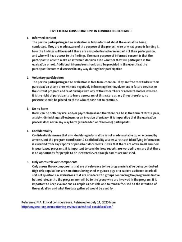 5 Ethical Method in Conducting Research | PDF | Evaluation ...