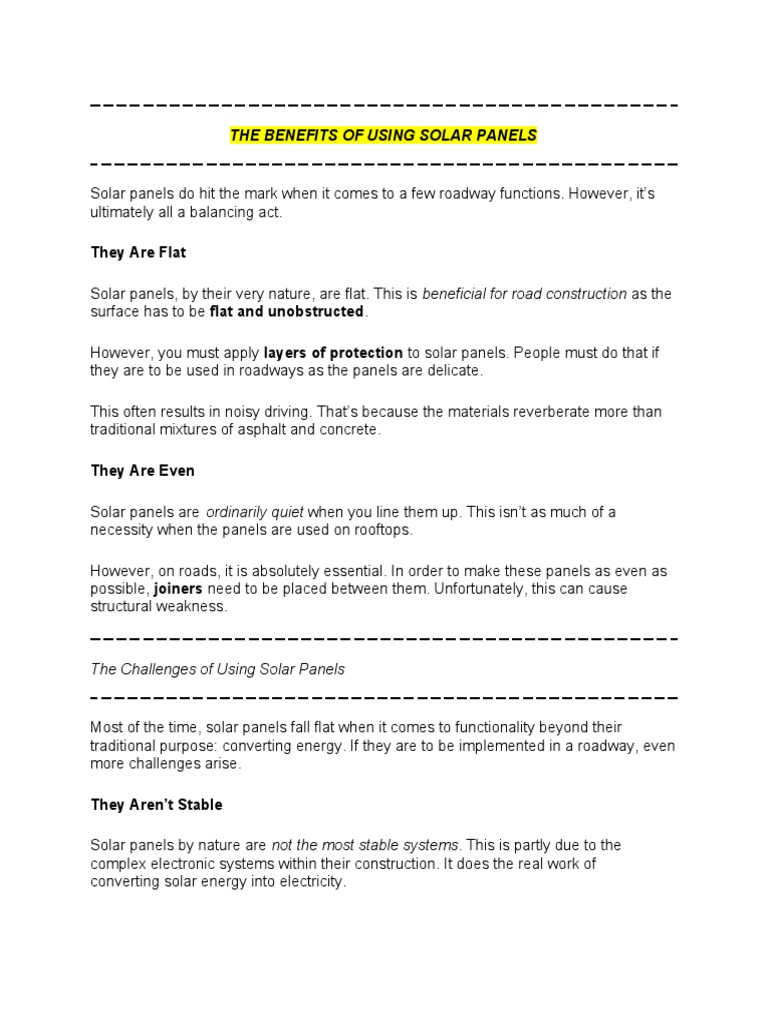 Benefits of Using Solar Pannel | PDF | Solar Energy | Solar Panel