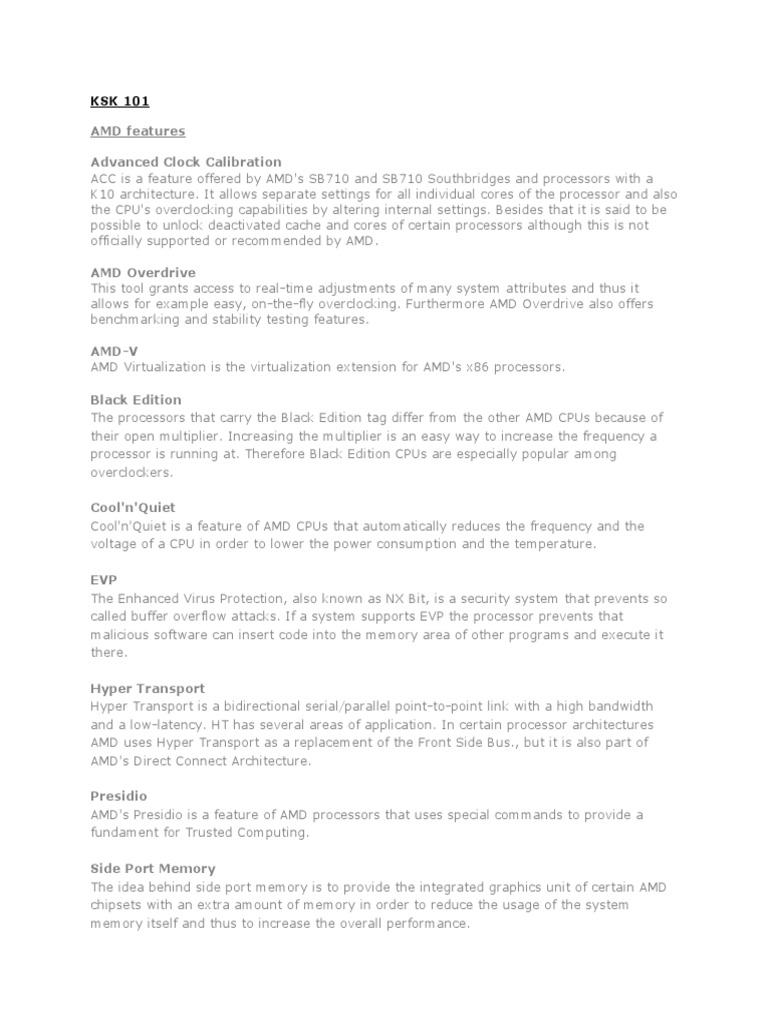 AMD Features Advanced Clock Calibration | Download Free PDF | Central Processing Unit | Floppy Disk