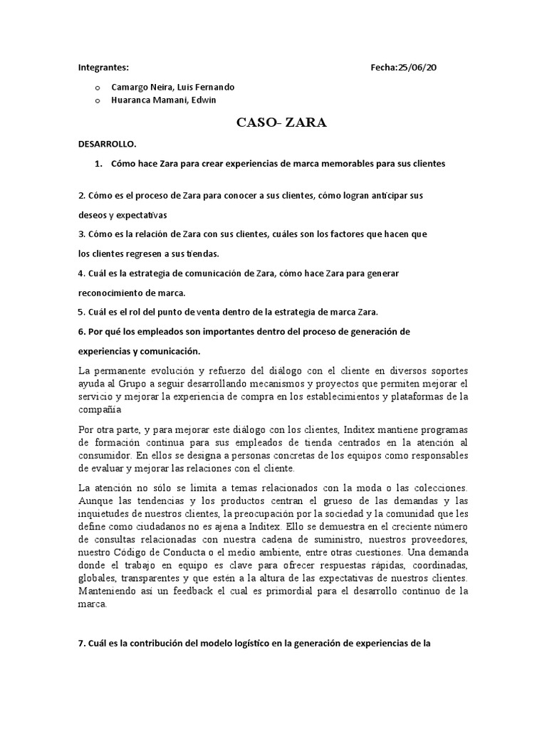 Caso Zara | PDF | Identificación de frecuencia de radio | Marca