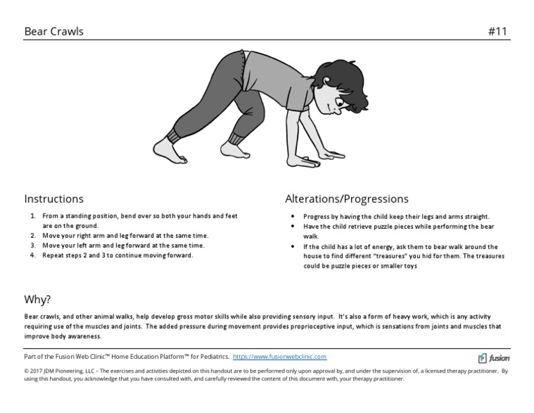 Bear Crawls #11: Part of The Fusion Web Clinic™ Home Education Platform ...