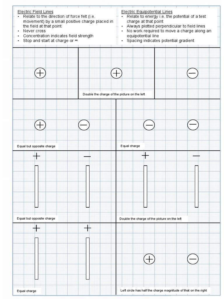 Worksheet - Electric Field and Equipotential | PDF
