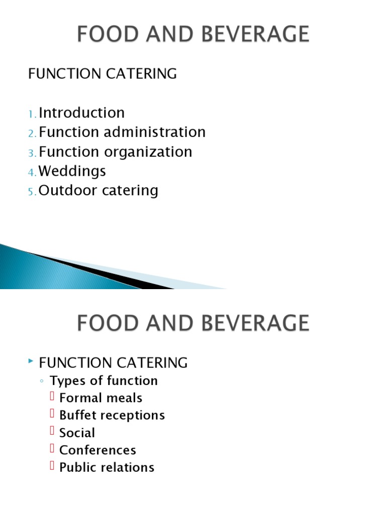 Function Catering Function Administration Function Organization ...