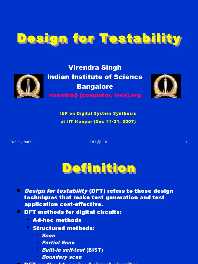 Design for Testability Overview | PDF | Logic Gate | Digital Electronics