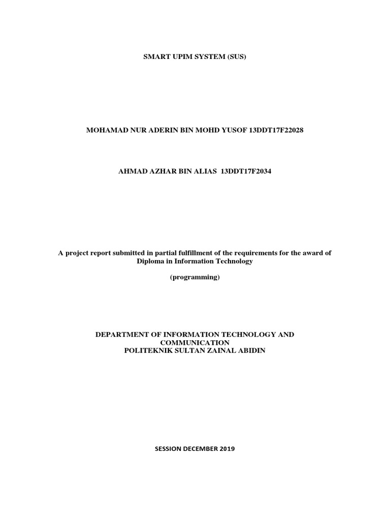 Final Year Project Proposal | PDF | Software Development | Digital ...