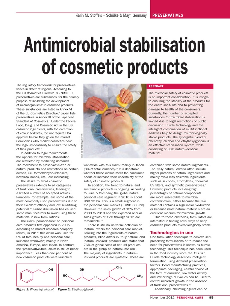 Antimicrobial Stabilisation of Cosmetic Products | PDF ...