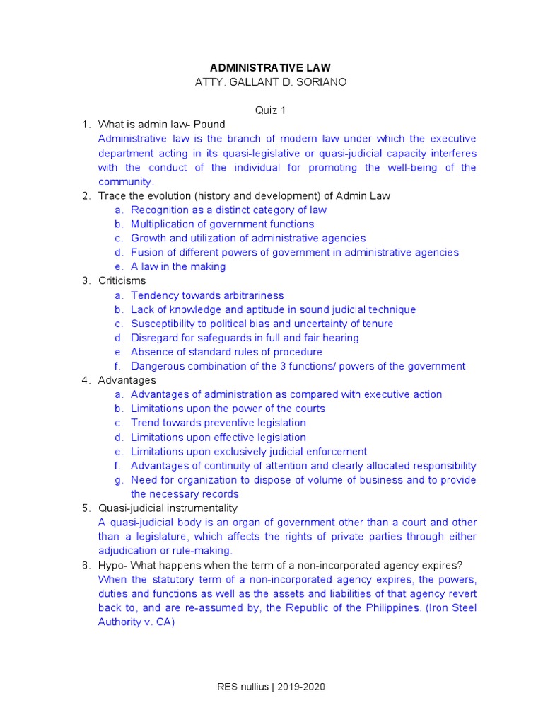 Admin Quizzes Midterm PDF | PDF | Administrative Law | Complaint