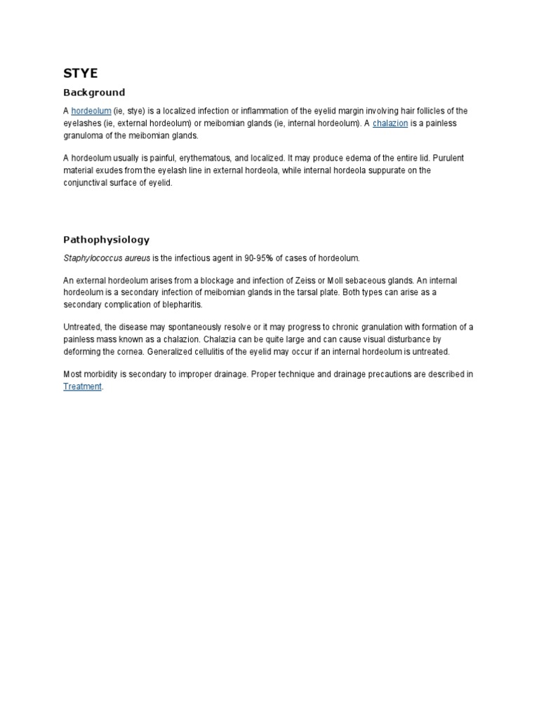 Stye | PDF | Science & Mathematics