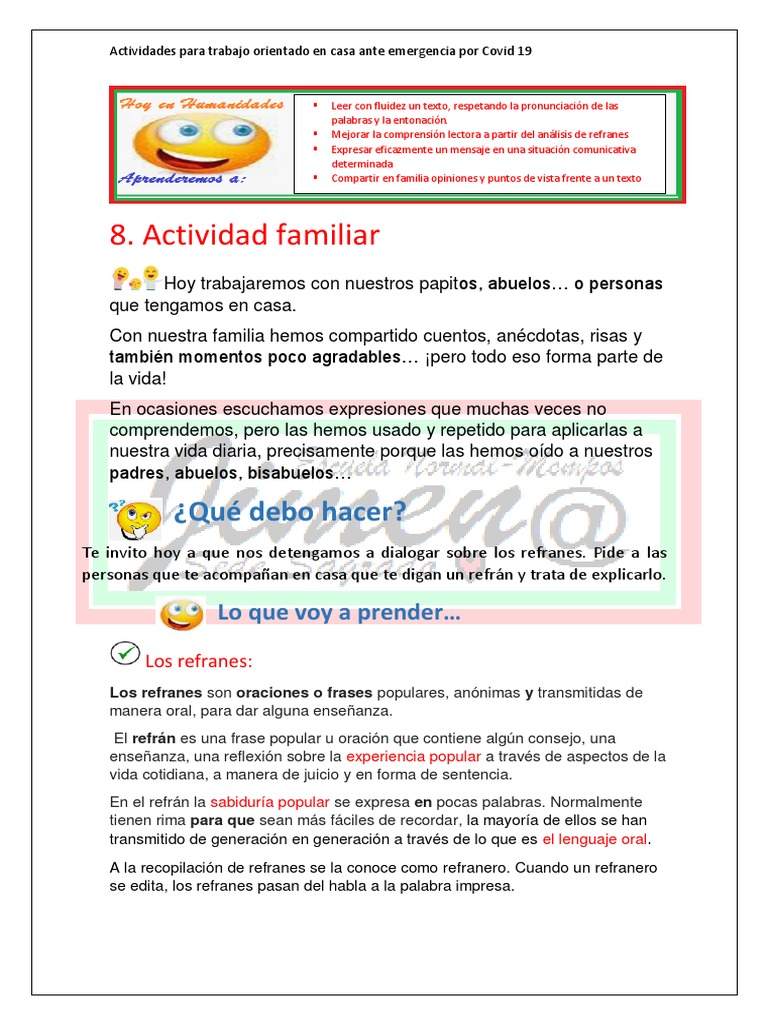 Análisis de Refranes en Familia | PDF | Idiomas | Science