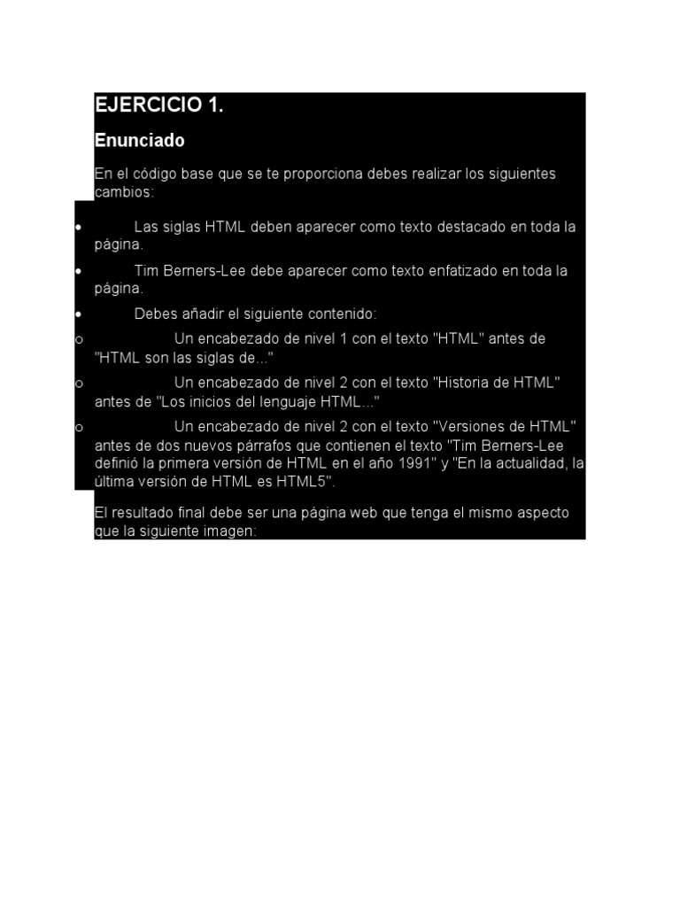 Ejercicios - HTML - Conceptos - Basicos - 1-4 | PDF | HTML | Red mundial