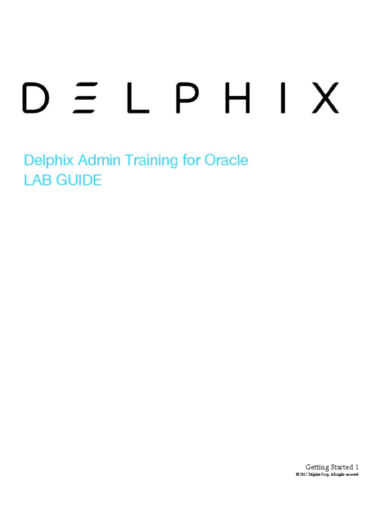 Delphix Admin For Oracle Lab Guide 5.3.5 | PDF | Login | Secure Shell