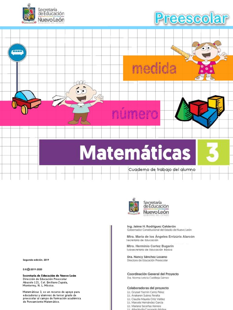MATEMATICAS3 SEP2019 - Compressed | PDF | Educación de la primera ...