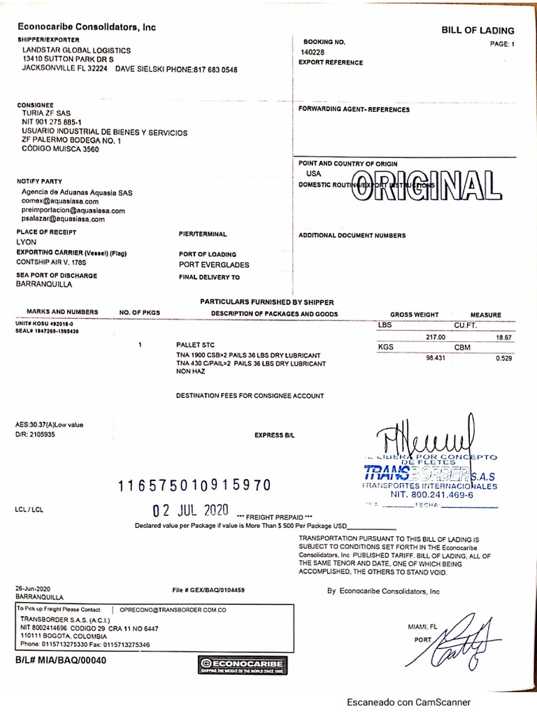 HBL Master | PDF | Bill Of Lading | Consignee