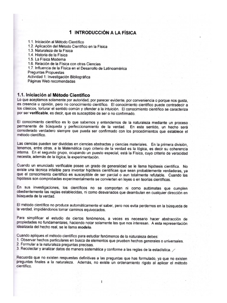 Capitulo - 1 Introducción A La Fisica | PDF