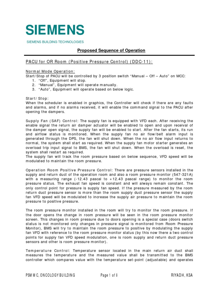 SOP For DDC-11 & 12 PDF | PDF | Duct (Flow) | Sensor