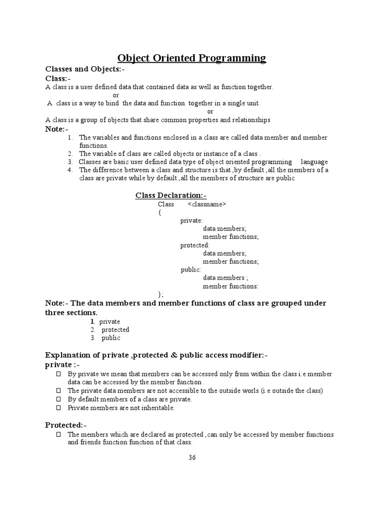 C Cse 1st Yr Pdf Class Computer Programming Constructor Object Oriented Programming