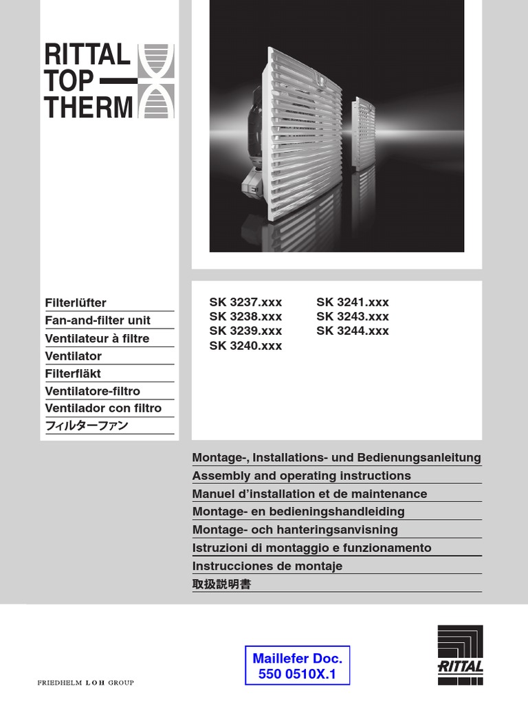 Rittal TOP Therm: Maillefer Doc. 550 0510X.1 | PDF | Electrical Wiring | Building Engineering