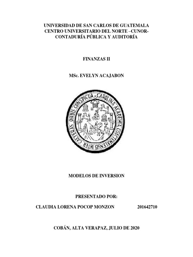 Los Modelos de Inversión PDF | PDF | Inversiones | Iniciativa empresarial