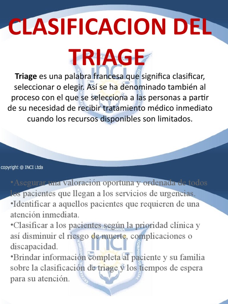 Expocicon Clasificacion Del Triage | PDF | Enfermedades y trastornos | Ciencias de la Salud