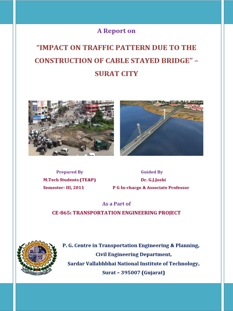 Transportation Engineering Project Report | PDF | Traffic | Traffic ...