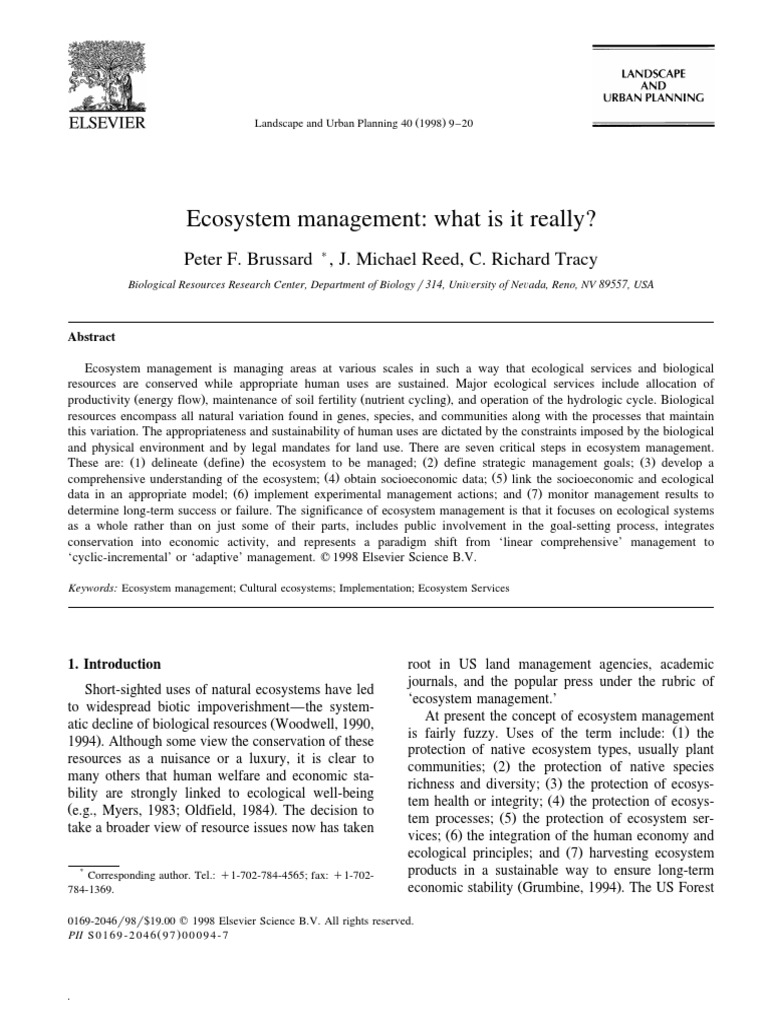 What Is Ecosystem Management | PDF | Ecosystem Services | Ecology