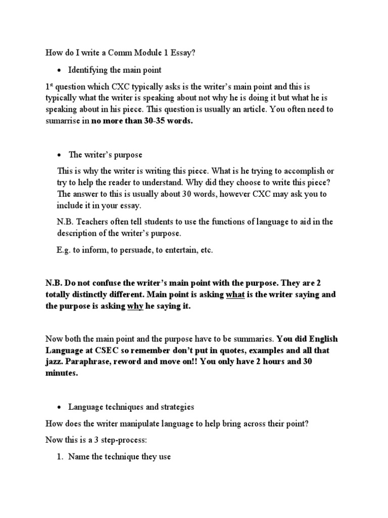 Module 1 Essay Guide Lines | PDF | Writers | Essays