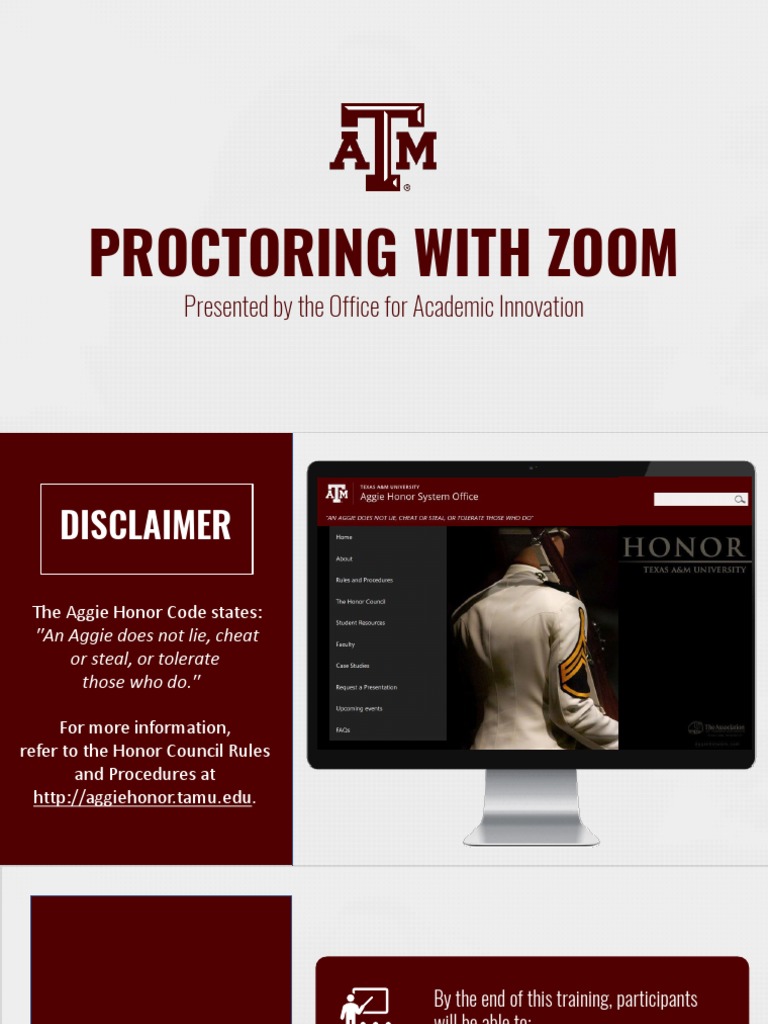 Proctoring With Zoom: Presented by The Office For Academic Innovation ...
