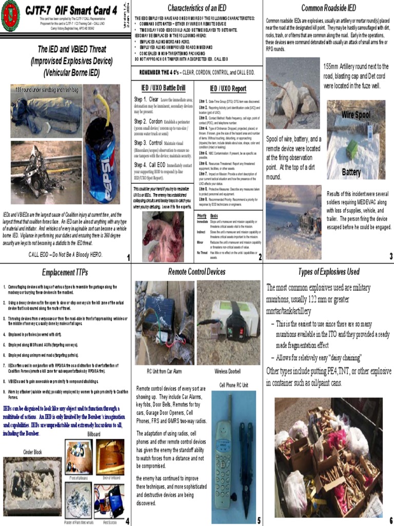 IED & VBIED Smart Card 4 - 02jan04 | PDF | Improvised Explosive Device ...