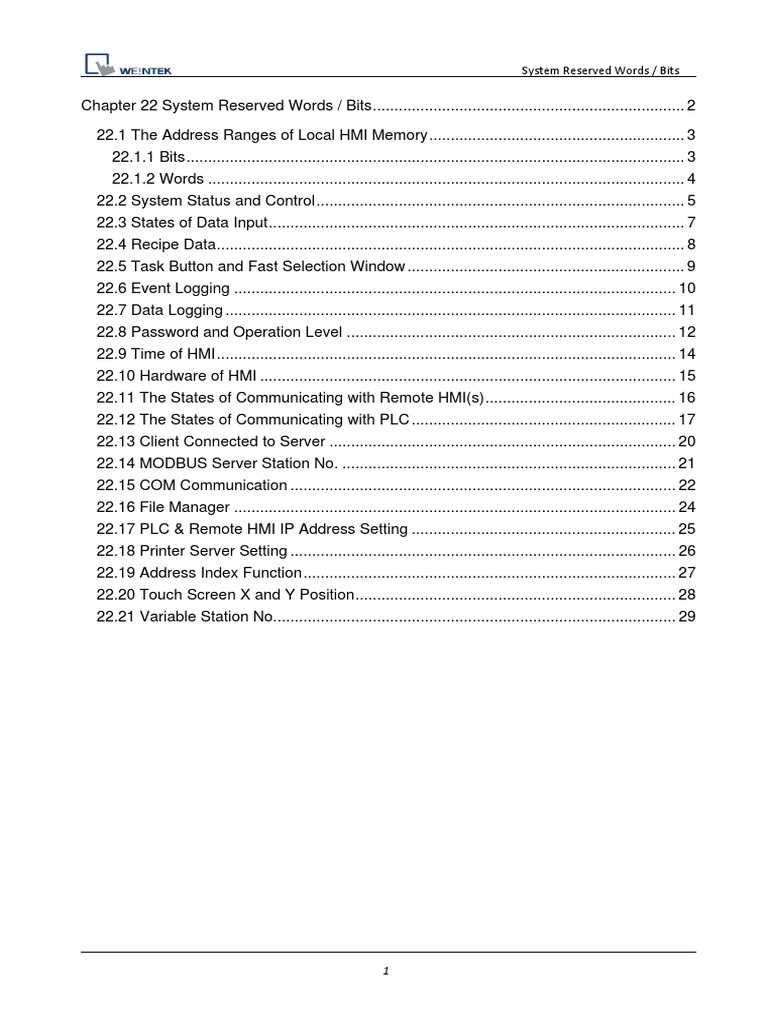 Chapter 22 System Reserved Words Bits | PDF | Programmable Logic ...