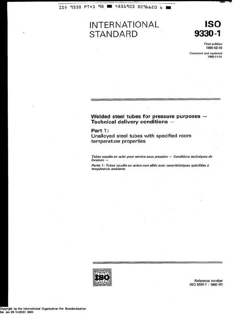 Iso 9330-1-1990 | PDF