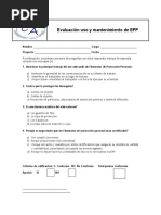 Evaluacion Uso y Cuidado de Epp | PDF | Negocios | Informática