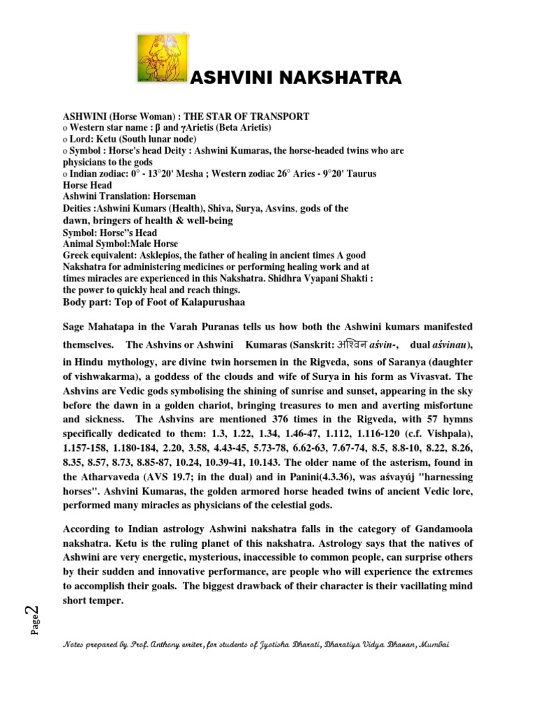 01 Ashvini 01 | PDF | Hindu Literature | Mythology