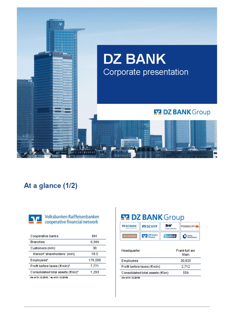 DZ BANK Corporate Presentation | PDF | Banks | Sustainability