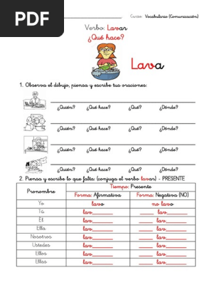 Conjugación De Lavarse