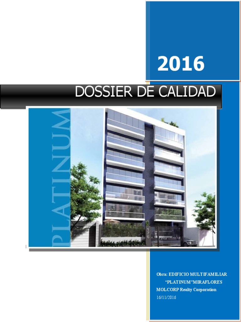 Dossier de Calidad | PDF | Construyendo tecnología | Ingeniería de Edificación