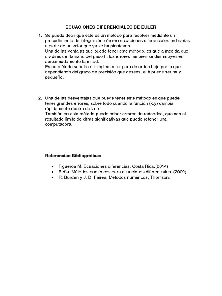 Ecuaciones Diferenciales de Euler | PDF