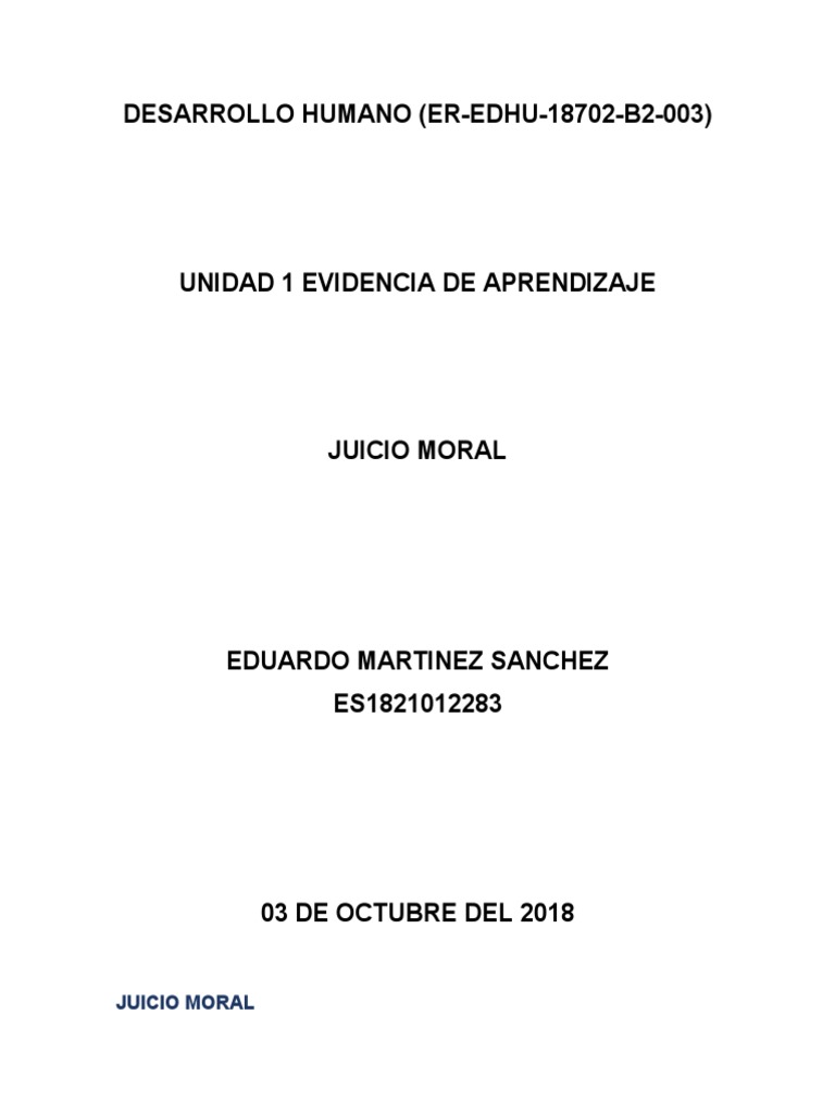 Edhu U1 Ea Edms | PDF | Moralidad | Energía y recursos