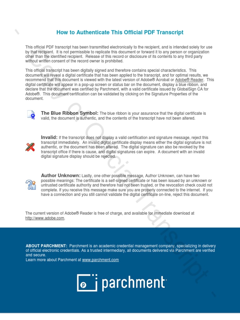 Etranscript | PDF | Bachelor Of Science | Academia