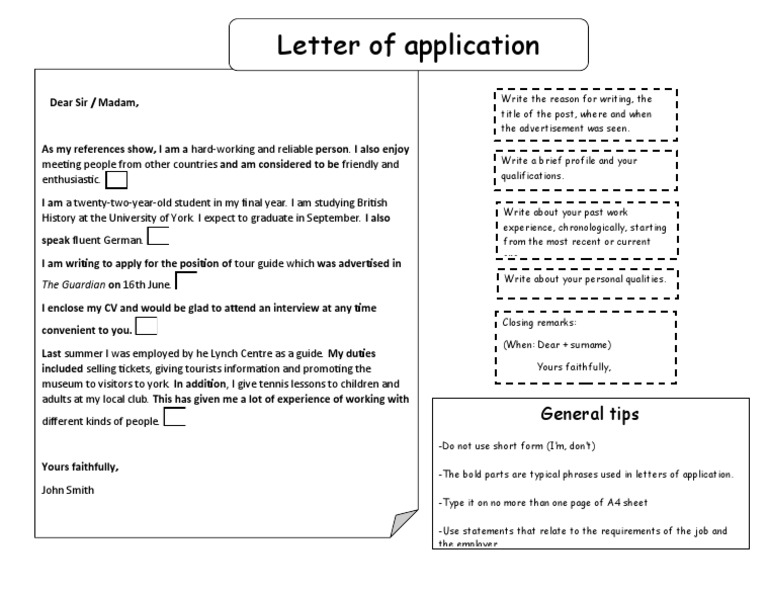 Letter of Application | PDF
